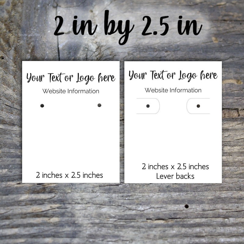 Custom Earring Cards - Etsy