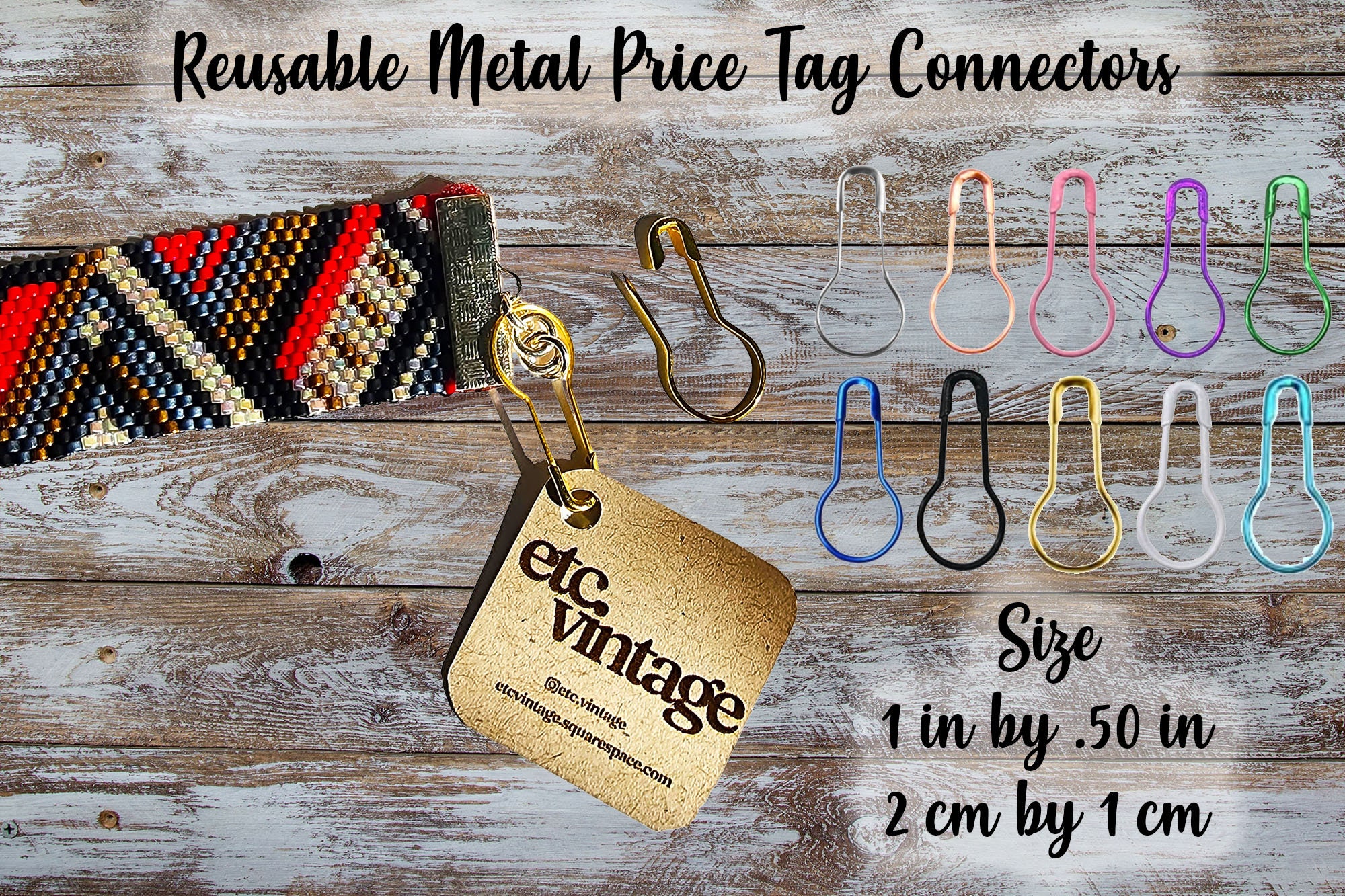 Reusable Metal Price Tag Connectors, Safety Pin Style Light Bulb Shape ...