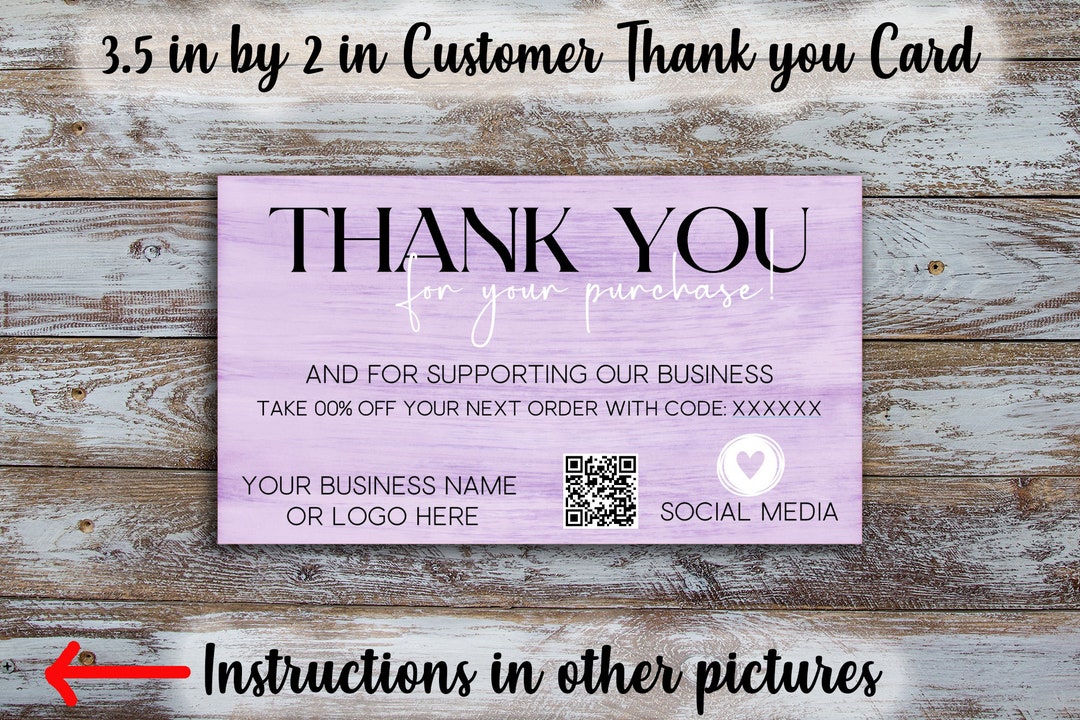 Personalized Customer Thank You Cards: Logo Business Cards (3.5x2 ...
