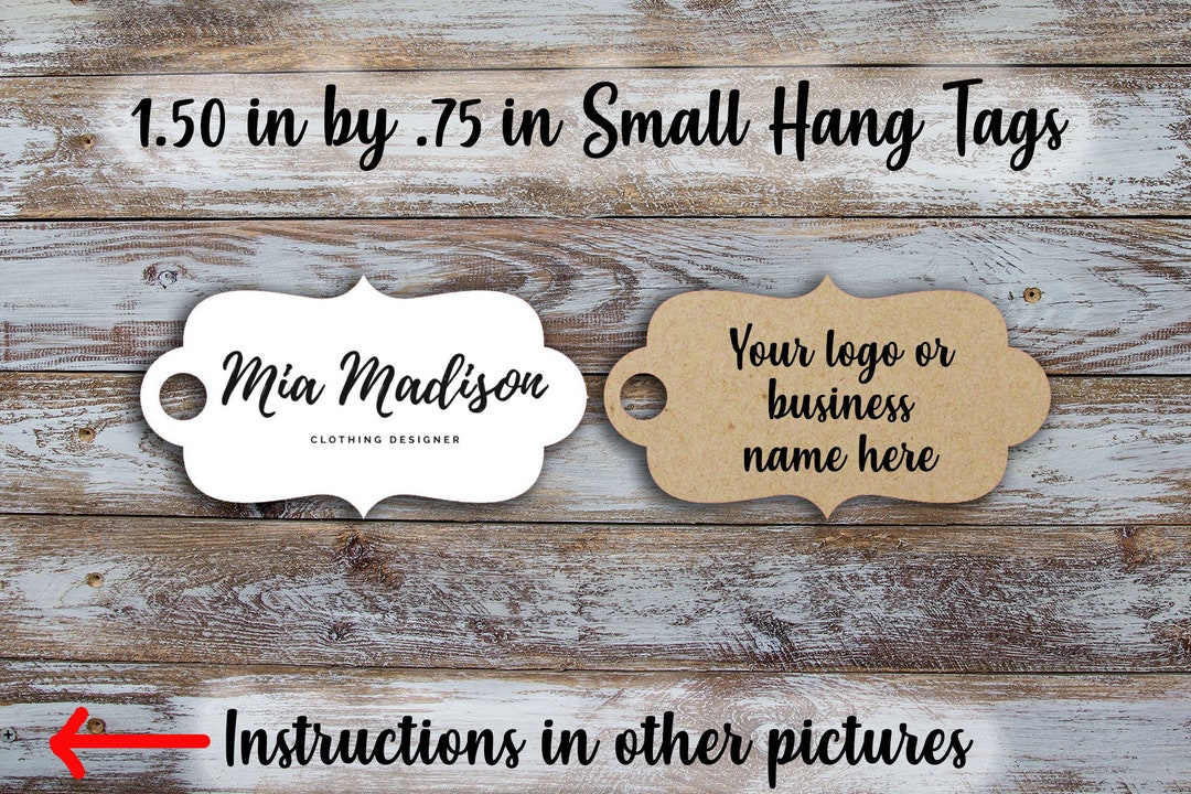Custom Price Tags: Personalized Logo Hang Tags (1.50 X .75 Inch) - Etsy