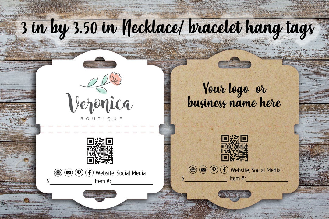 Wide Fold Over Tags 3 in by 3.25 in | Necklace Tags | Bracelet Tags ...