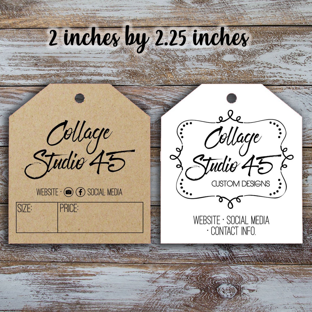 Custom Retail Clothing Tags: Logo or Text (2x2.25 Inches) - Etsy