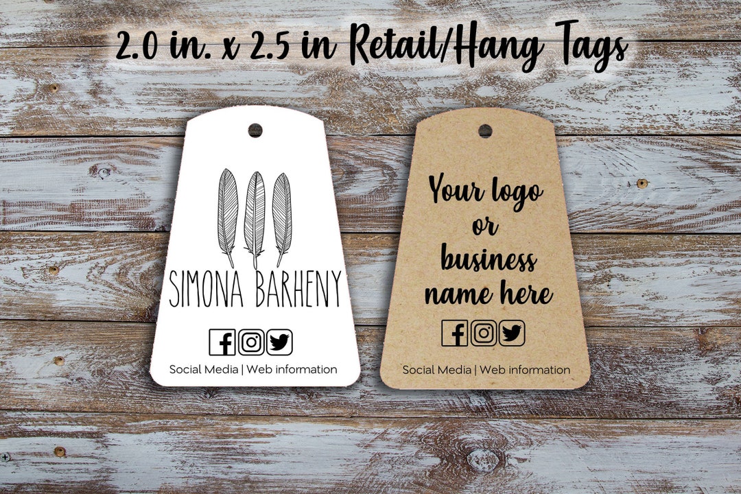 Custom Retail Hang Tags: Personalized Clothing Tags (2.0 X 2.5 Inches ...