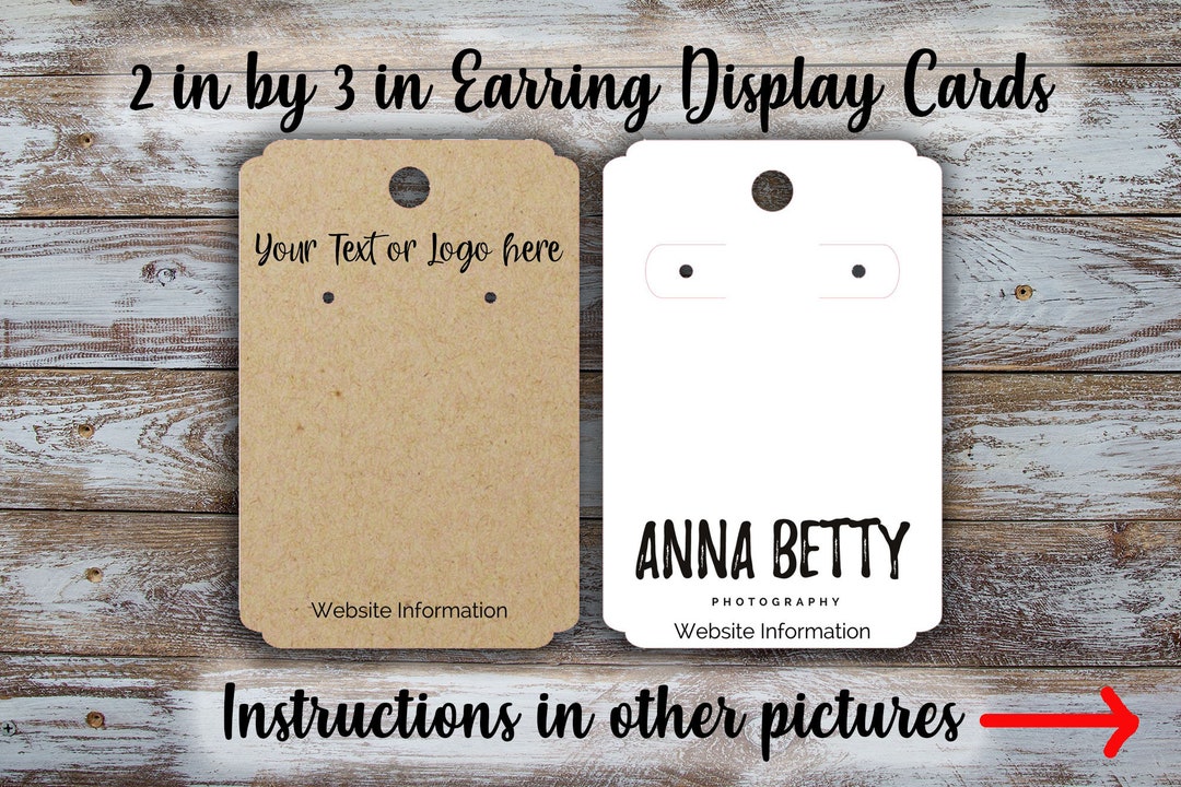 Custom Earring Display Cards: Personalized Logo, 2