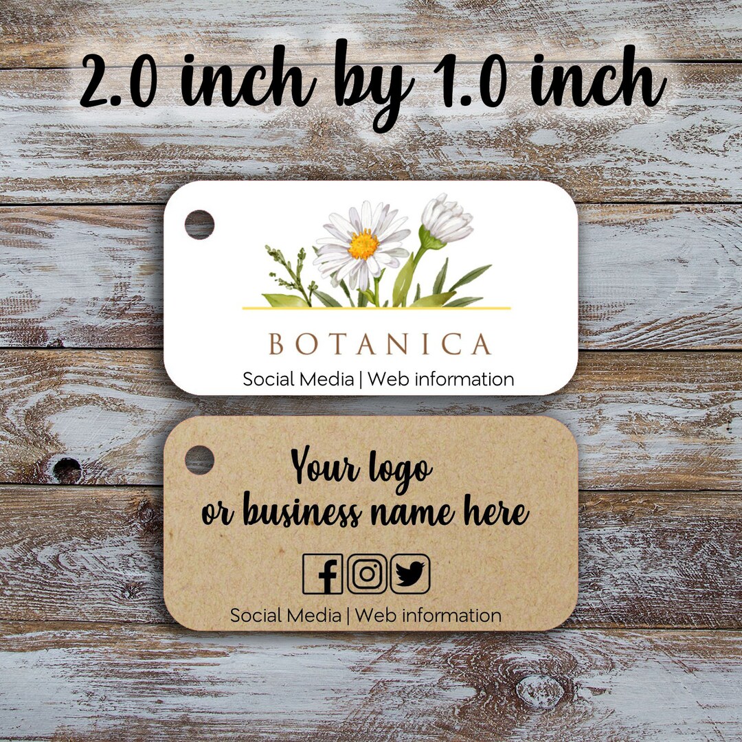 Custom Logo Price Tags - Small Business Retail Hang Tags (2x1 Inch) - Etsy