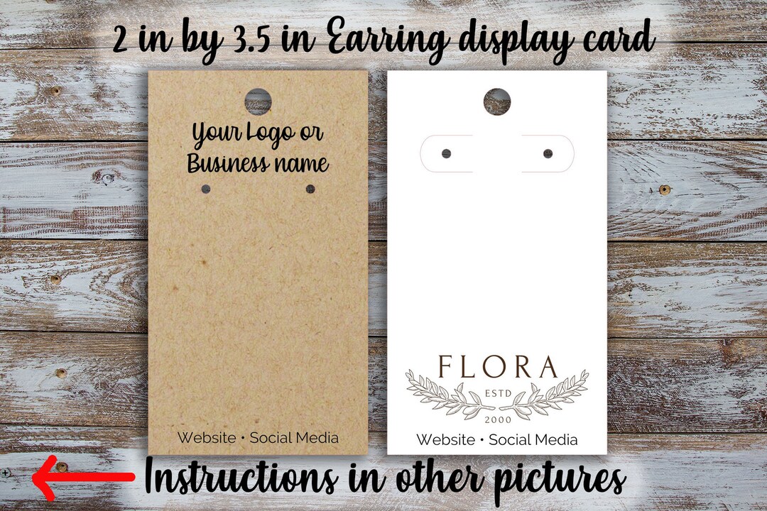 NEW! Custom 2"x3.5" Long Earring Cards 20+ Count - Etsy