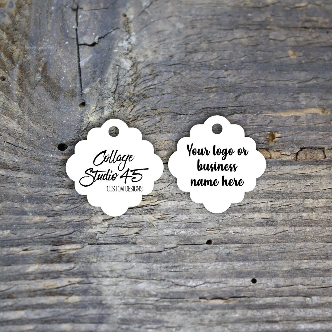 Custom Price Tags: Logo or Text, Jewelry Hang Tags (1.40 Inch) - Etsy