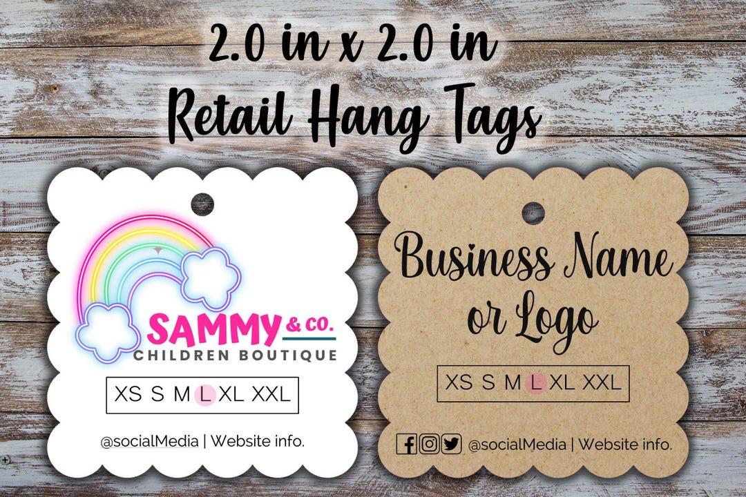 Custom Retail Hang Tag, Clothing Tag, Merchandise Label: 2x2 - Etsy