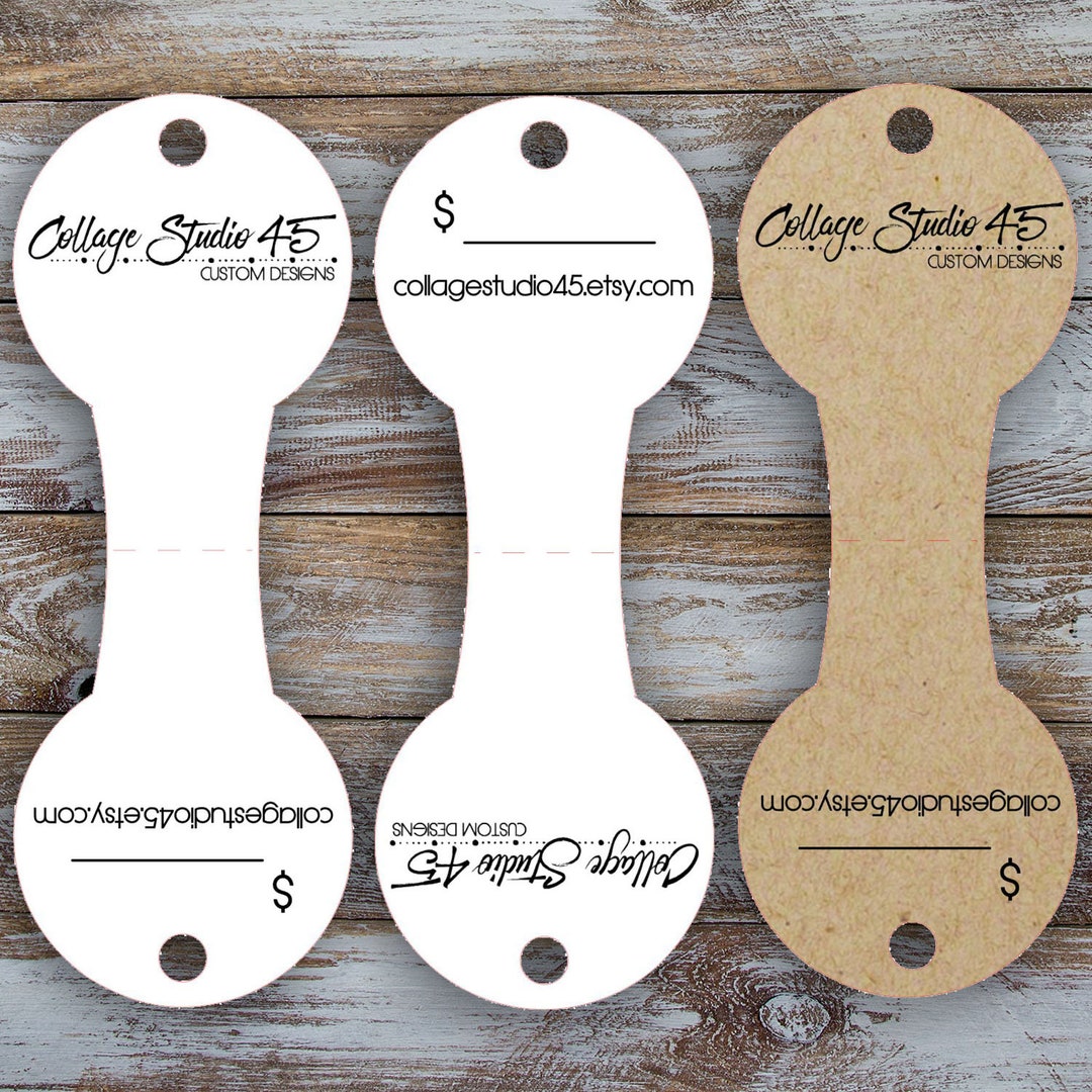 Custom Fold Over Jewelry Tags: Necklace Display Cards - Etsy