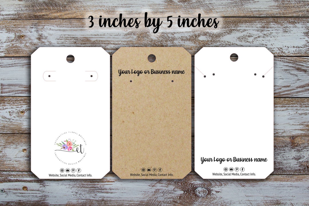Custom Earring Display Cards: 3x5 Inch Jewelry Tags - Etsy