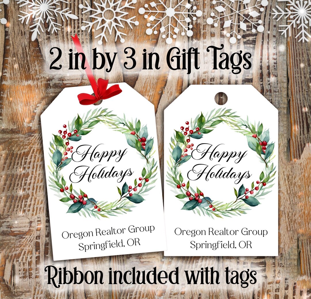 Custom Christmas Tags With Ribbon, Custom Gift Tags for Christmas ...
