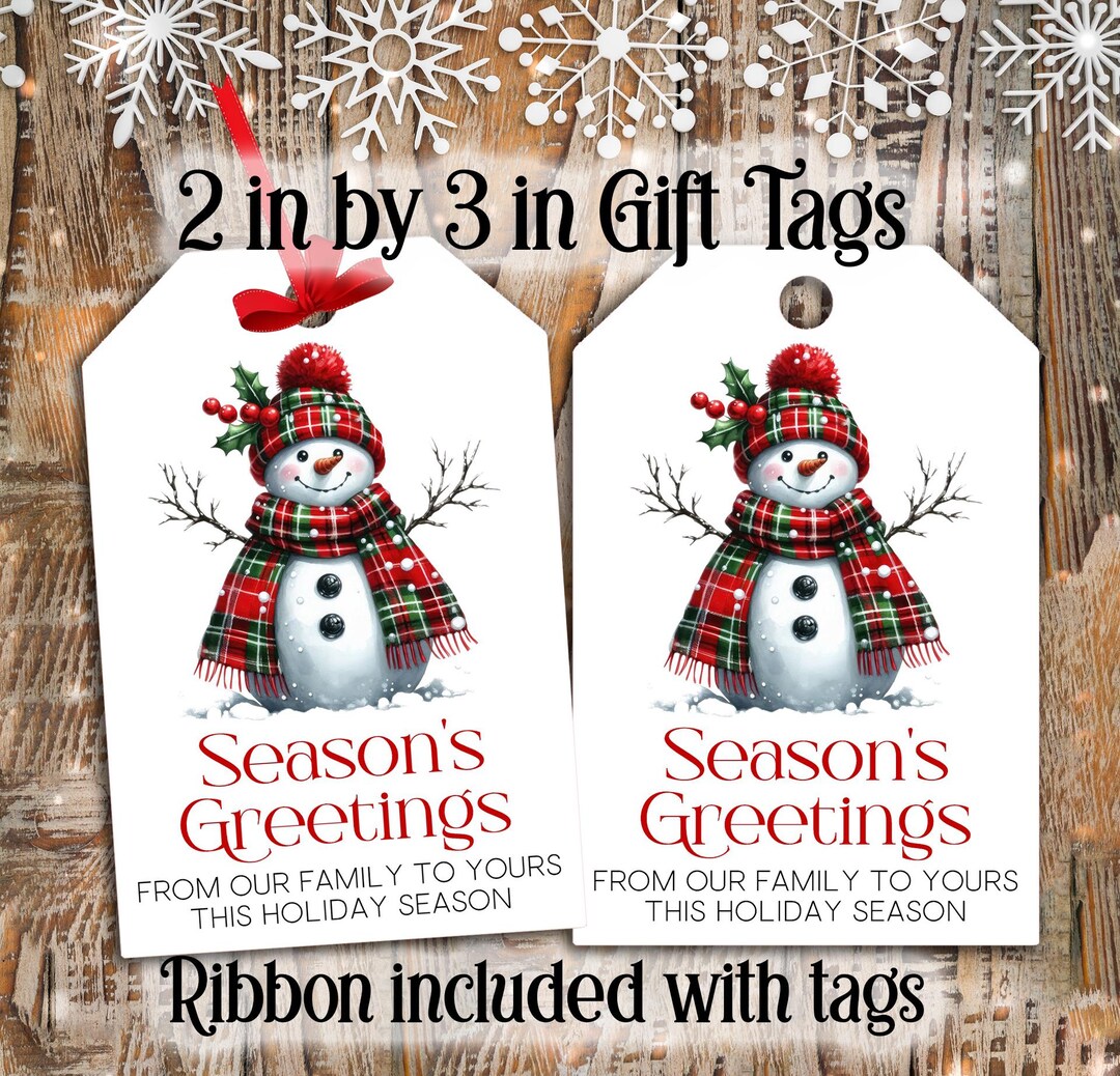 Custom Christmas Tags With Ribbon, Custom Gift Tags for Christmas ...