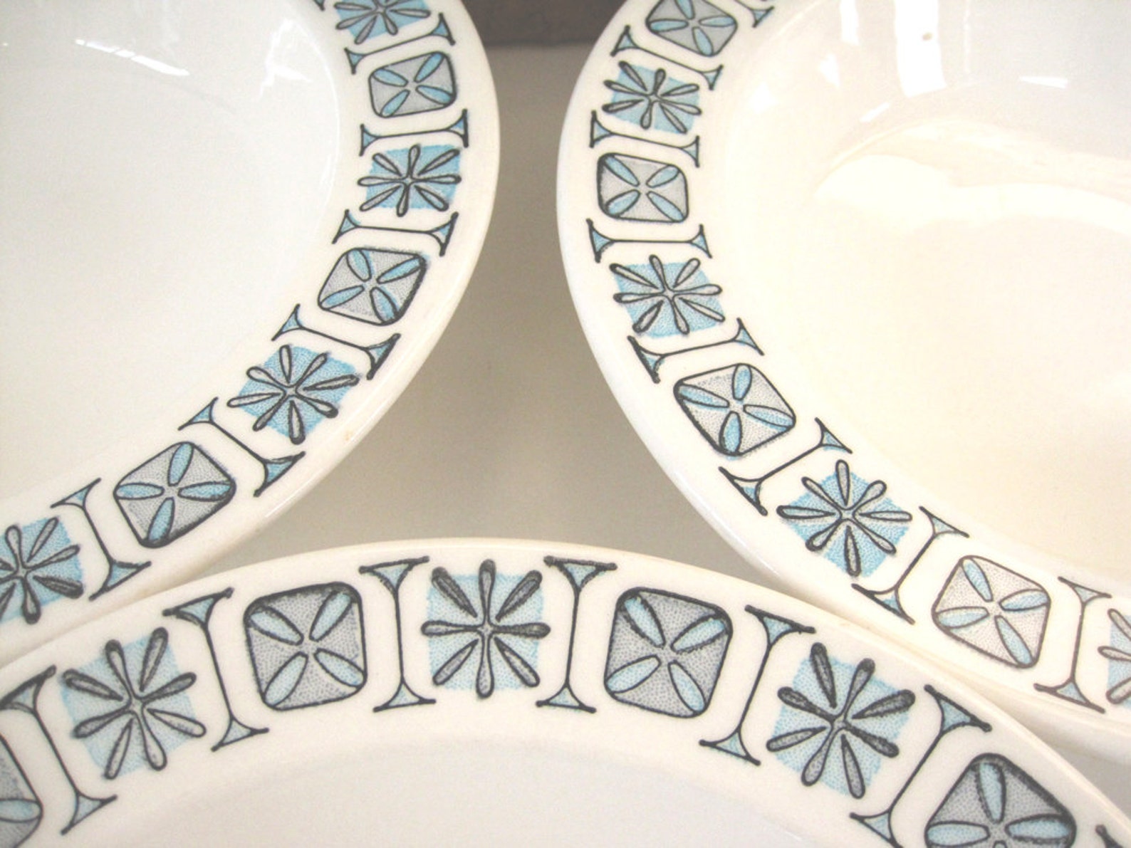 Vintage Atomic Bowl Set Cereal Soup Salad Ceramic Blue Retro - Etsy