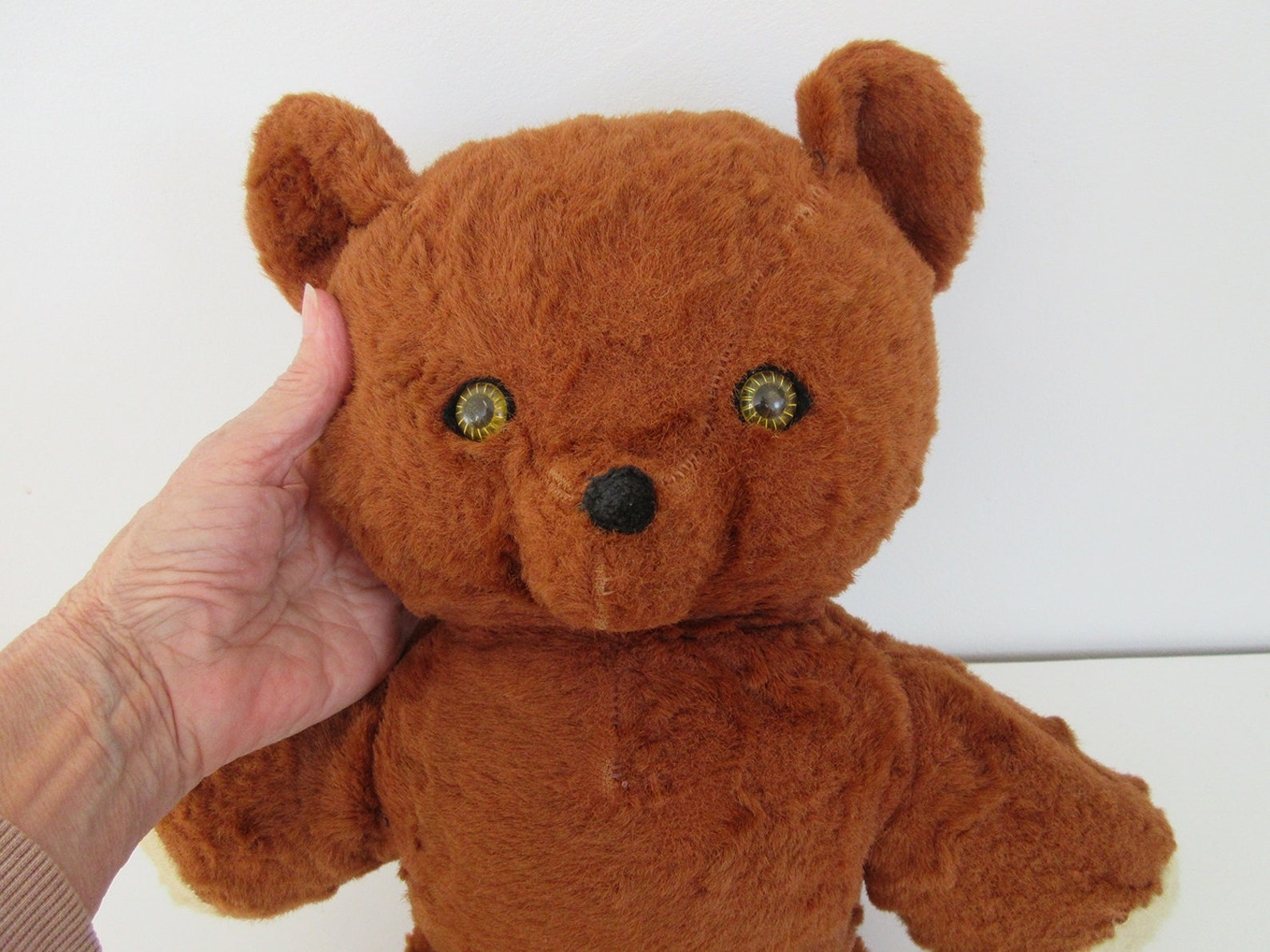 Vintage Knickerbocker Teddy Bear Red Brown Plush Toy 1960s - Etsy