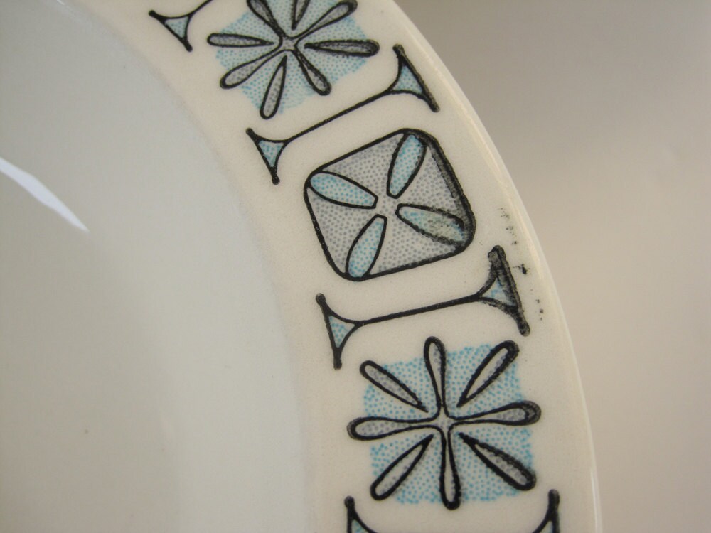 Vintage Atomic Bowl Set Cereal Soup Salad Ceramic Blue Retro - Etsy