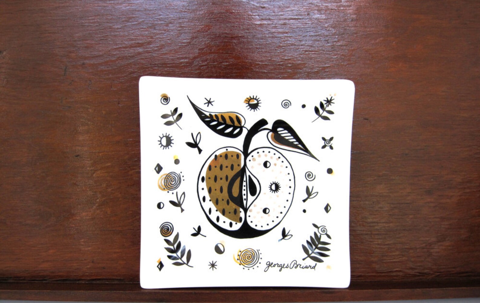 Mid Century Small Plate Georges Briard Forbidden Fruit Mod - Etsy
