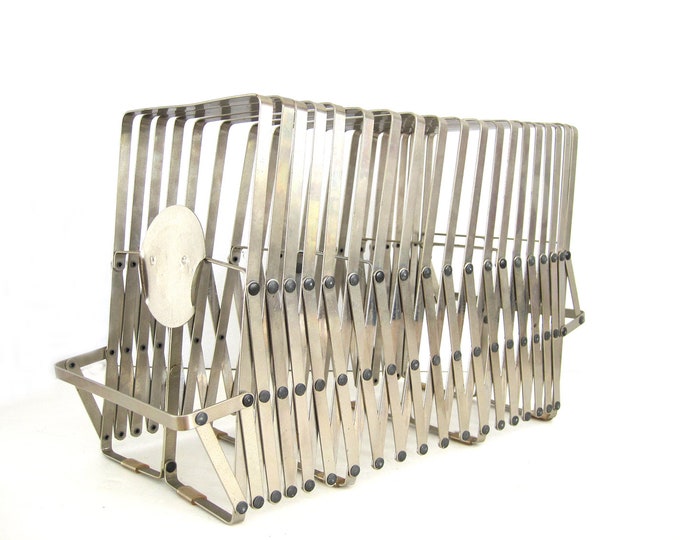 Mid Century Metal Collator Expandable Accordion Industrial Office Decor ...