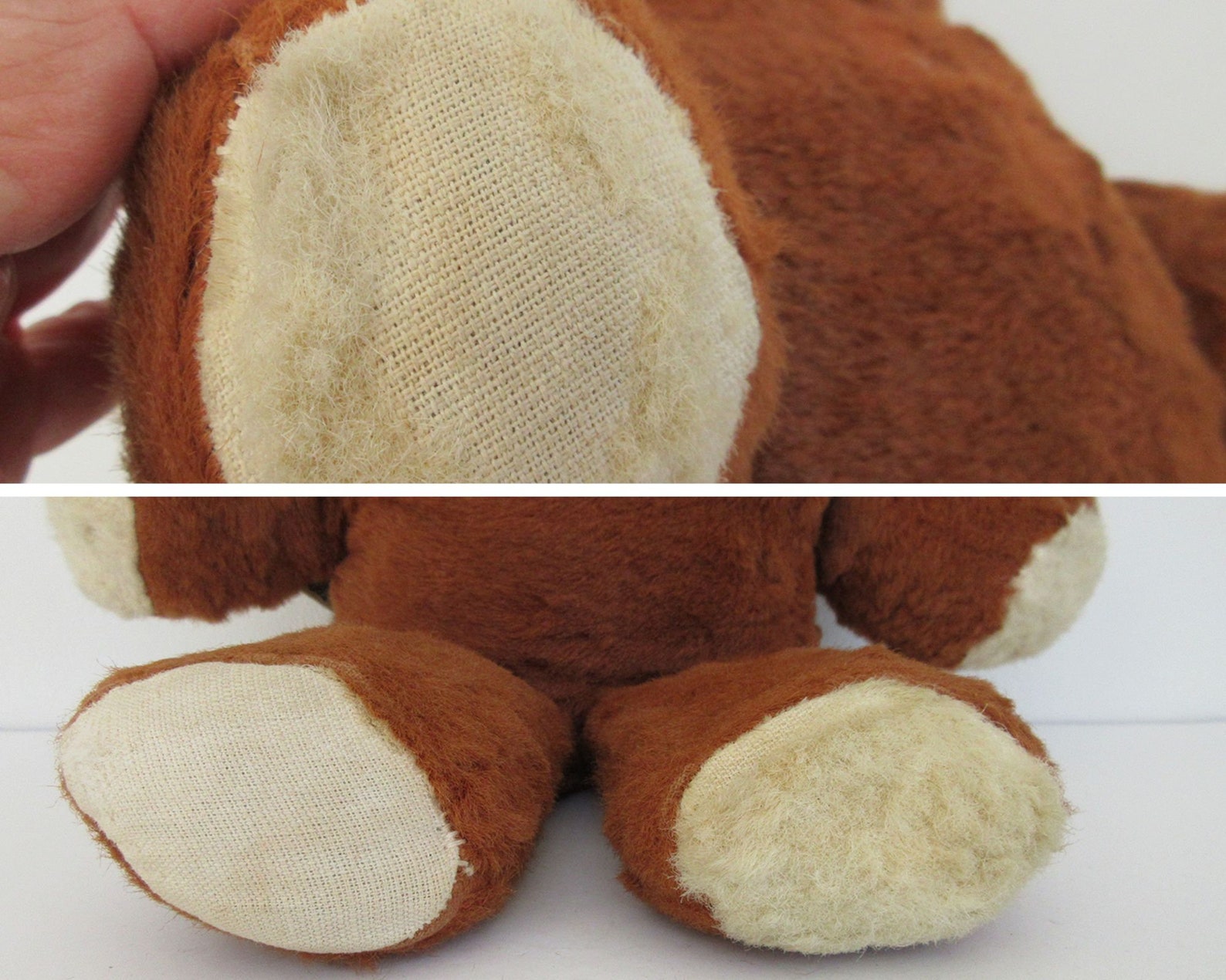 Vintage Knickerbocker Teddy Bear Red Brown Plush Toy 1960s - Etsy