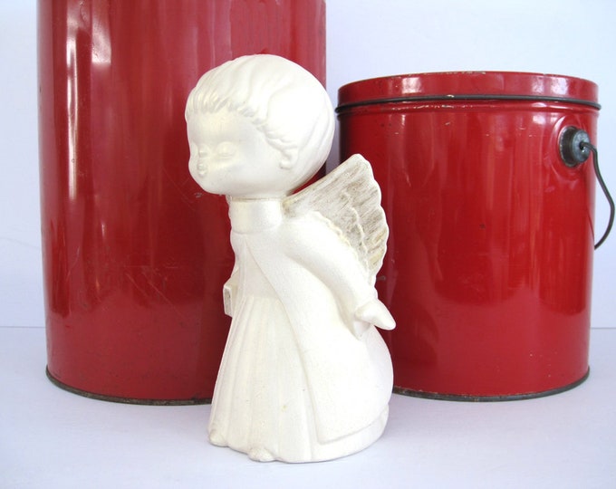 Vintage Ceramic Kissing Angel Choir Boy Figurine White - Etsy