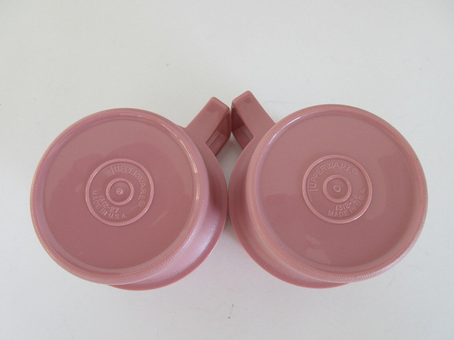Vintage Tupperware Stackable Mug Set of Two Pink Mauve Camping - Etsy