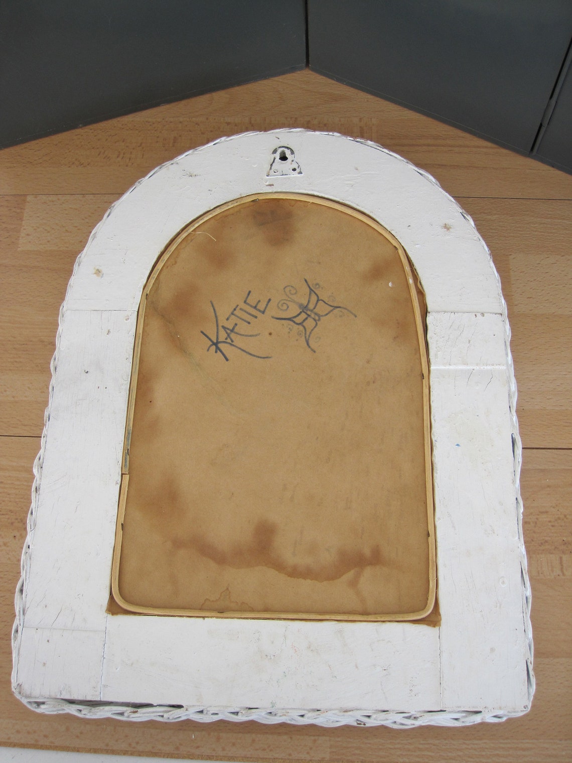 Vintage Wicker Mirror Bathroom Bedroom Vanity Wall Decor - Etsy