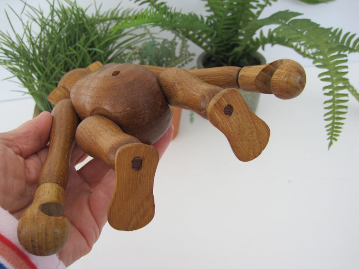 Vintage Large Zoo Line Wooden Monkey Mid Century Wood Danish - Etsy