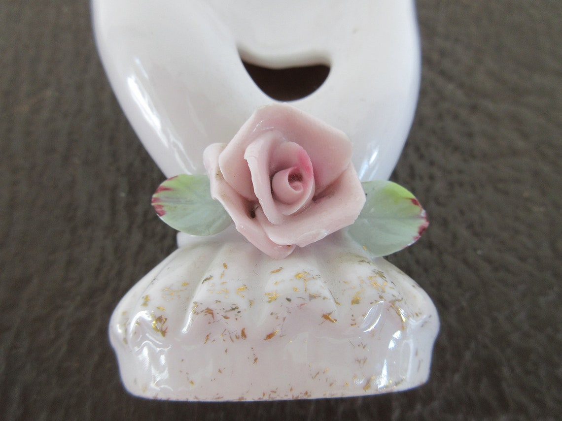 Vintage Napco Hand Figurine Applied Flowers Bud Vase Hat Pin - Etsy