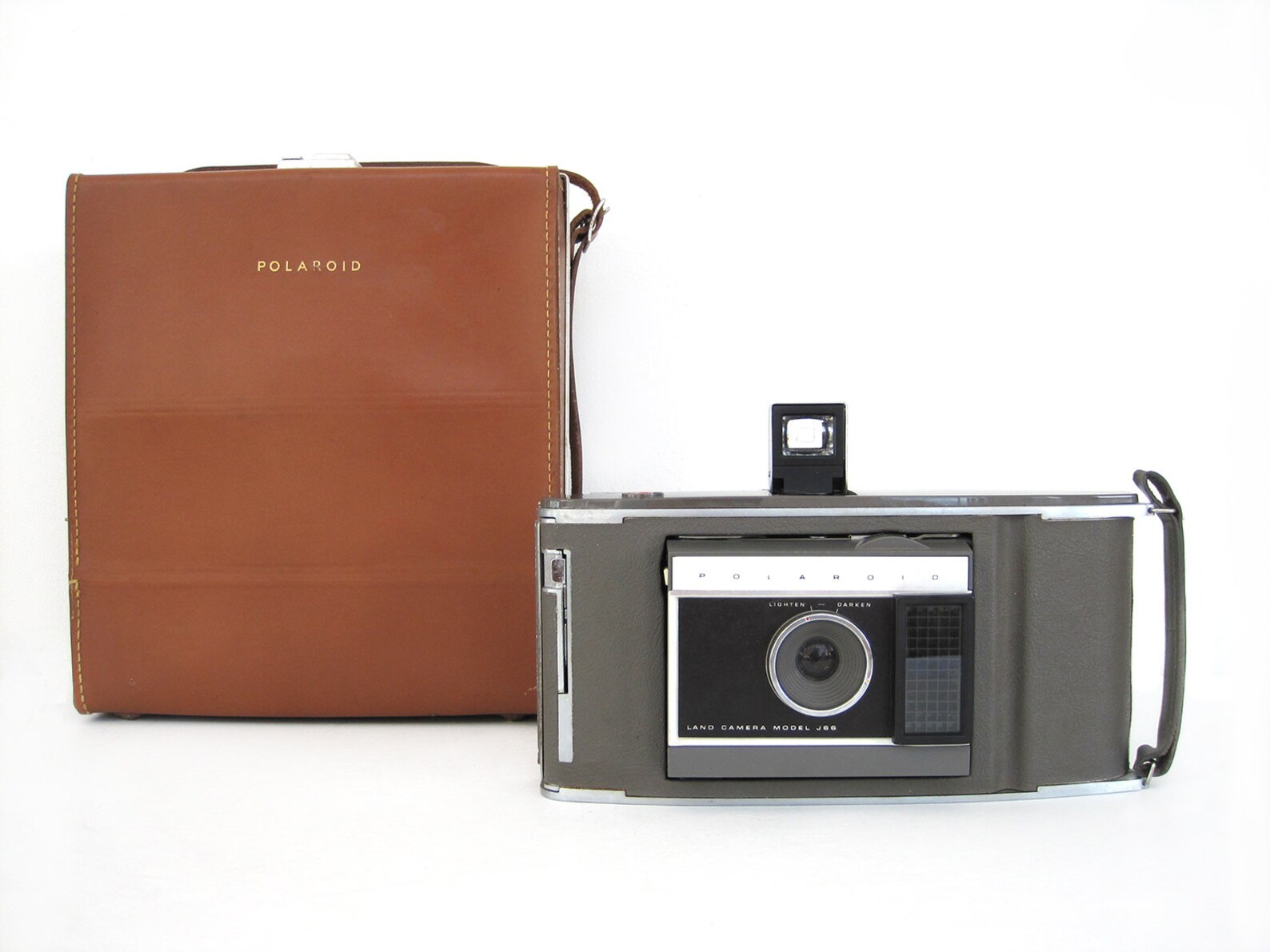 Vintage Polaroid Land Camera With Case Model J66 Mid Century ...
