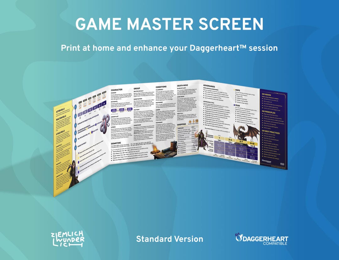 Game Master Screen – Daggerheart™ Compatible. - Etsy