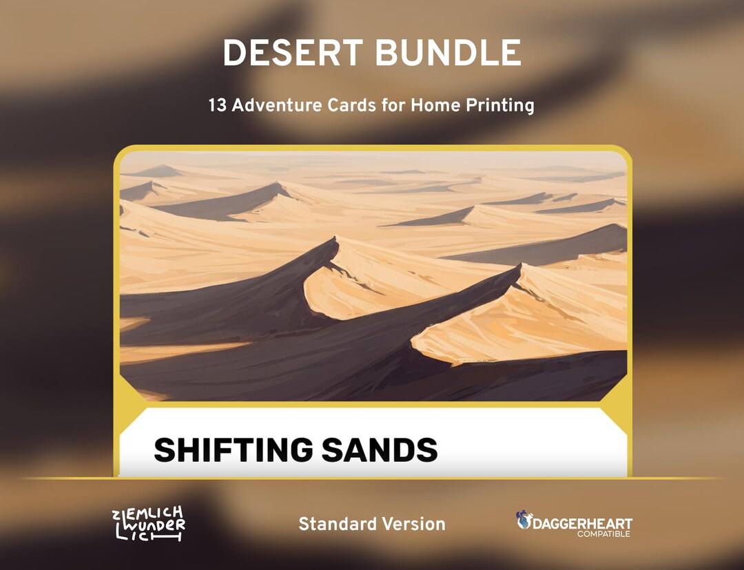 Adventure Cards – Desert Bundle (homebrew) – Daggerheart™ Compatible ...