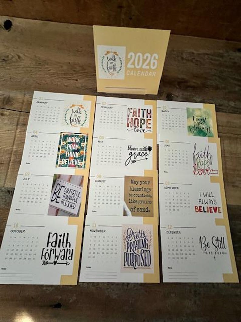 2026 Faith-based Desktop Calendar | Inspirational Faith-based Quote ...