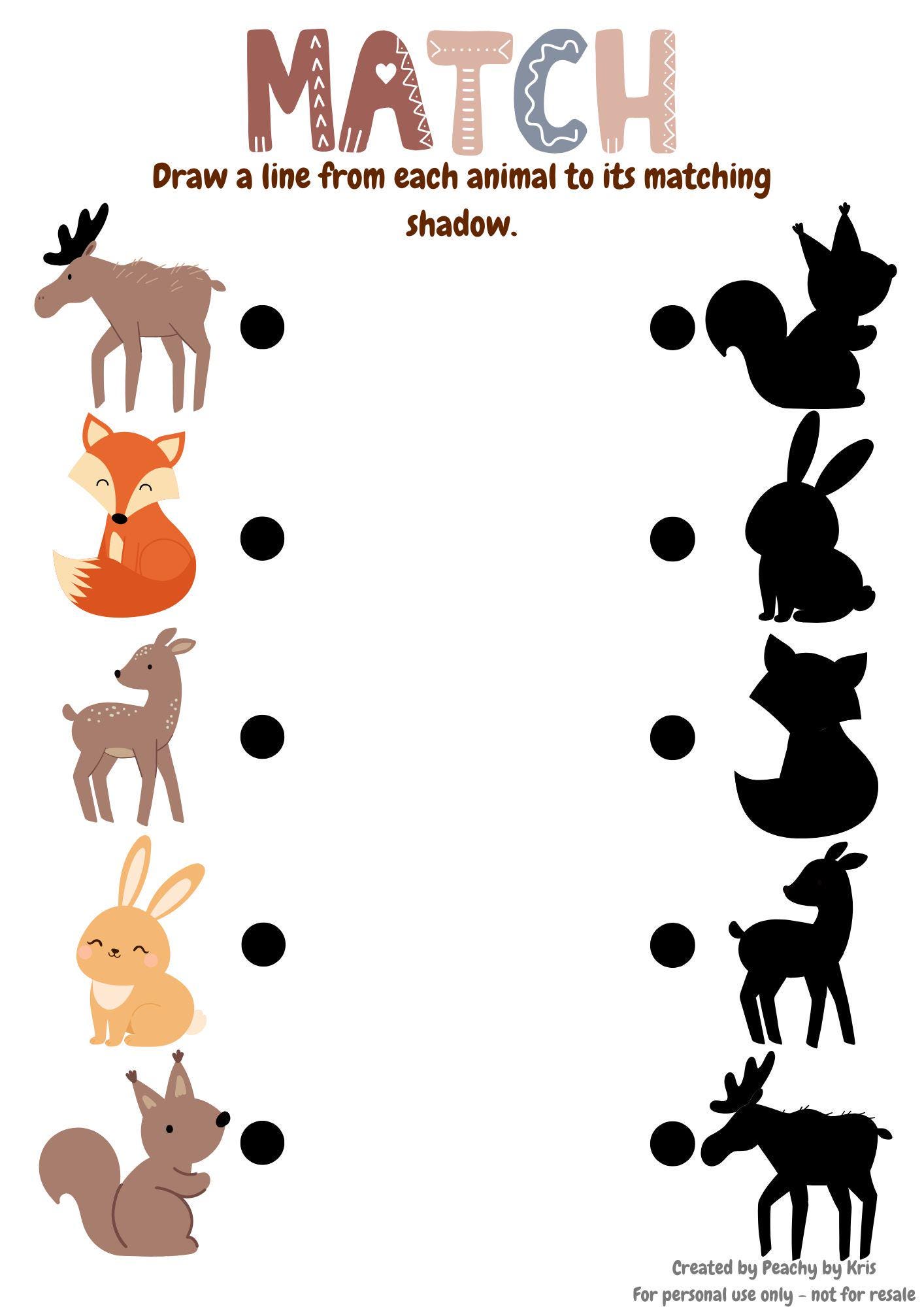 Woodland Animals Toddler Activity Pack | Printable Preschool Worksheets ...