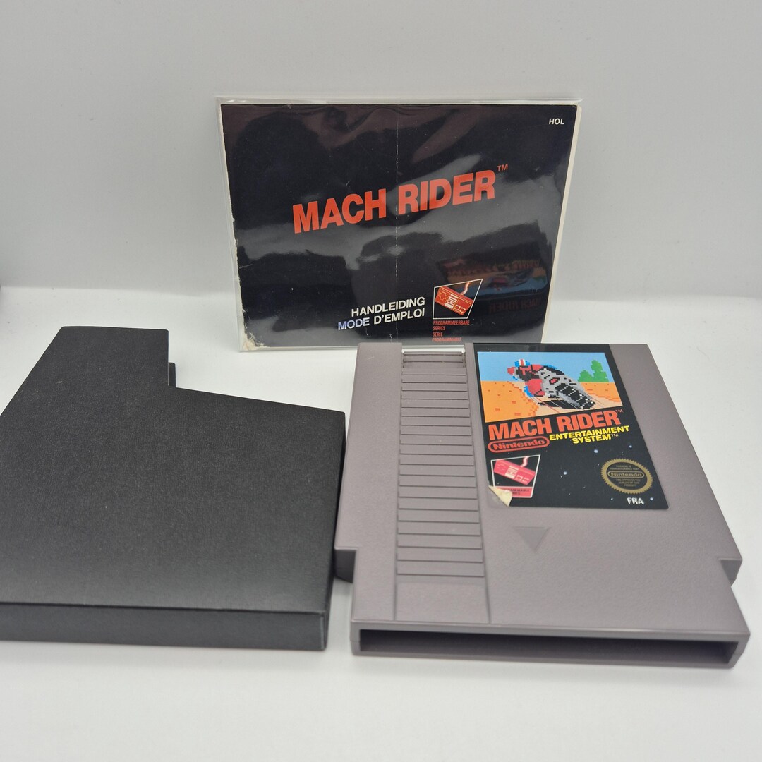 Mach Rider – Complete NES Game Pal Fra Hol (cartridge + Sleeve + Manual ...