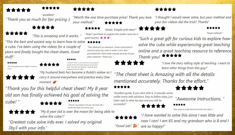 Rubik's Cube Cheat Sheet PDF - Easy 3x3 Beginner Method (printable + Free Video Tutorial Link ...