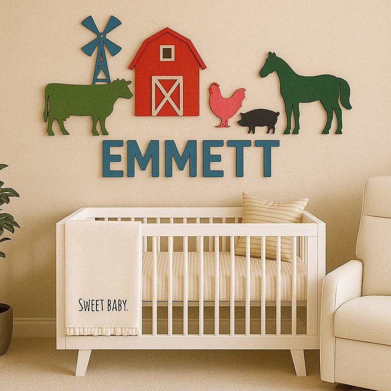 Above Crib Name Sign, Hot Air Balloon Personalized Nursery Name Sign ...