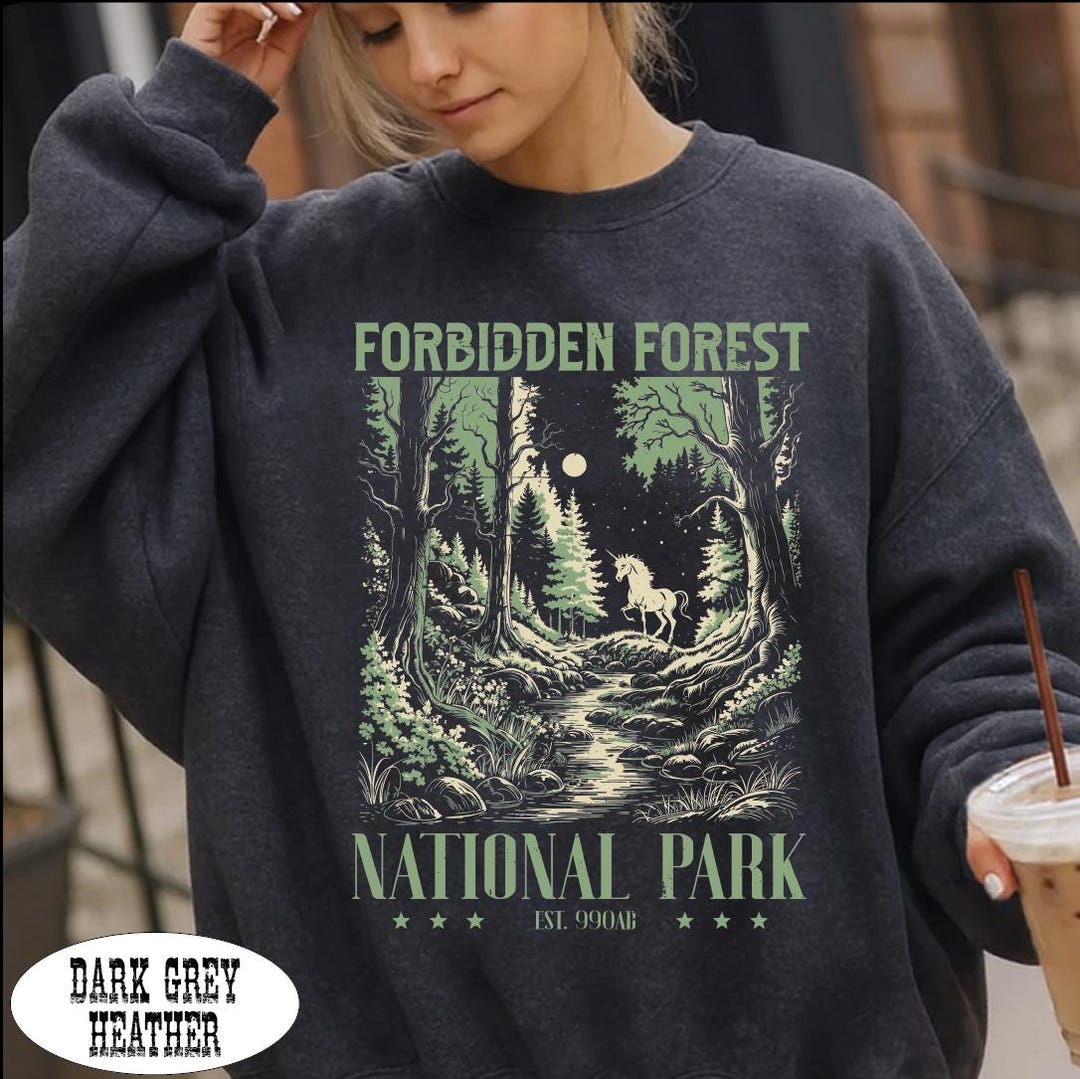 Mystical Forest Sweatshirt, Vintage National Park Sweater for Women ...