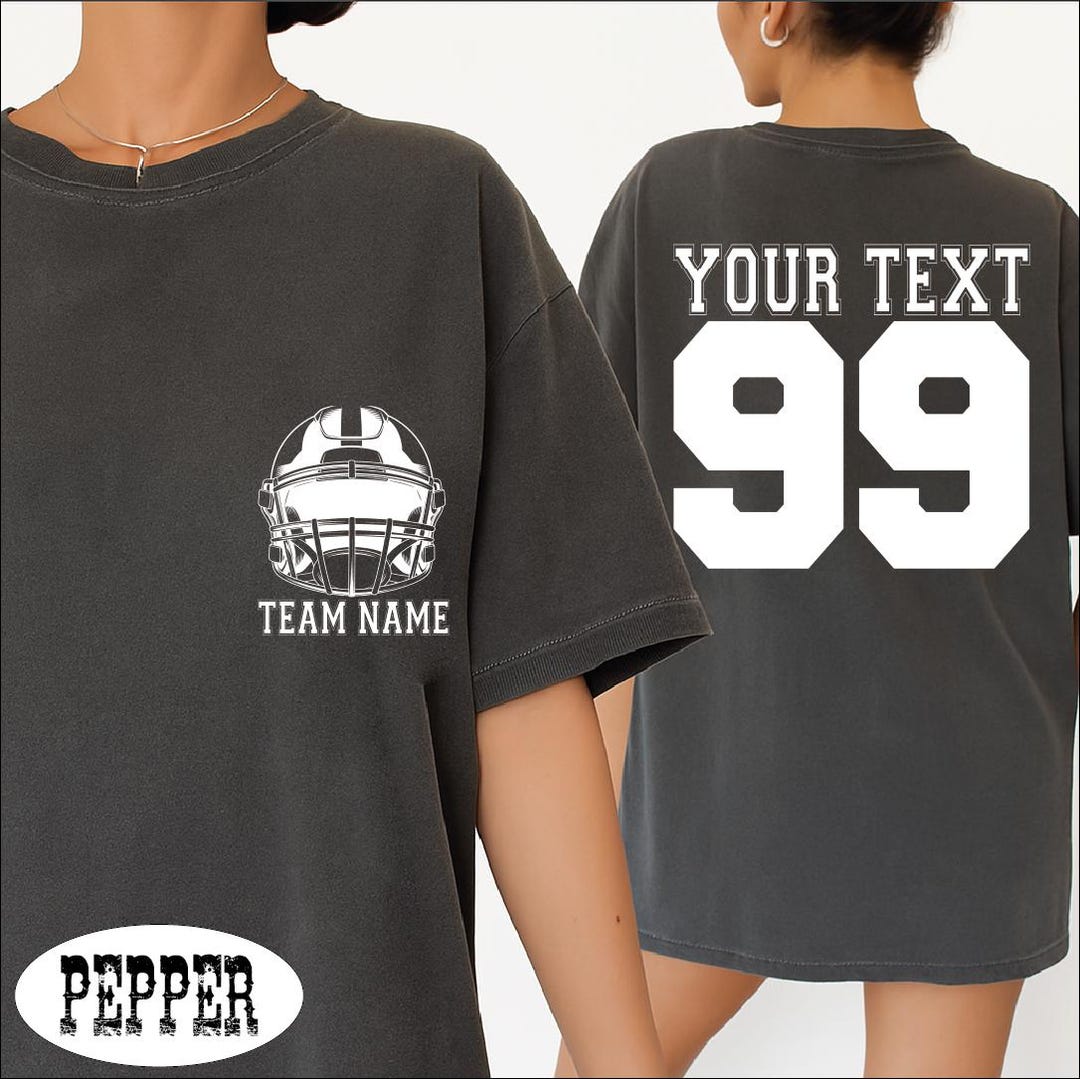Custom Football Team Shirt, Personalized Football Number Tee, Sport ...