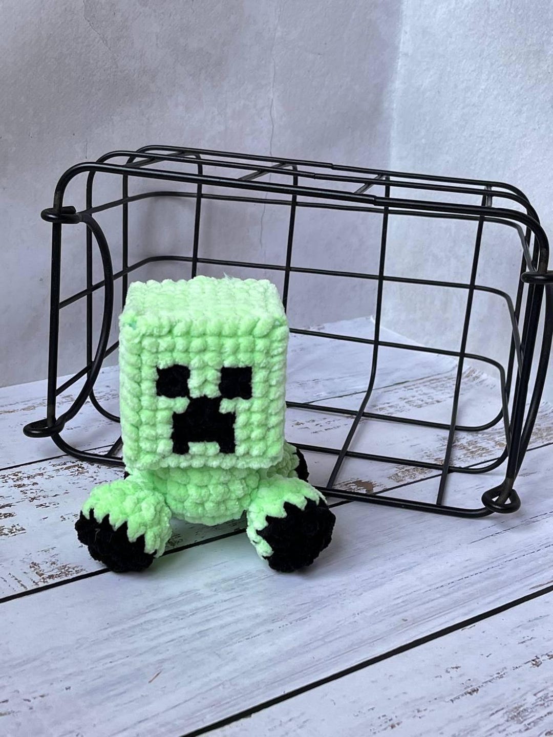 Pixelated Green Monster Crochet Doll: Gamer Plushie - Etsy