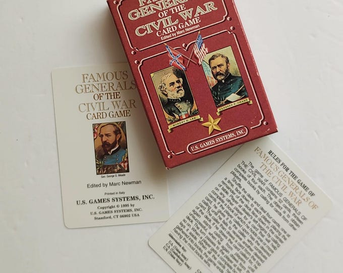 Playing Cards Deck, Generals of the Civil War - Etsy