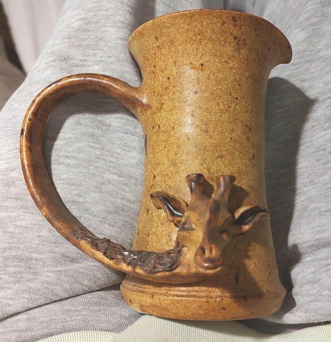 Awesome Stoneware Giraffe Pitcher or Vase, Smaller Size, Studio Art ...