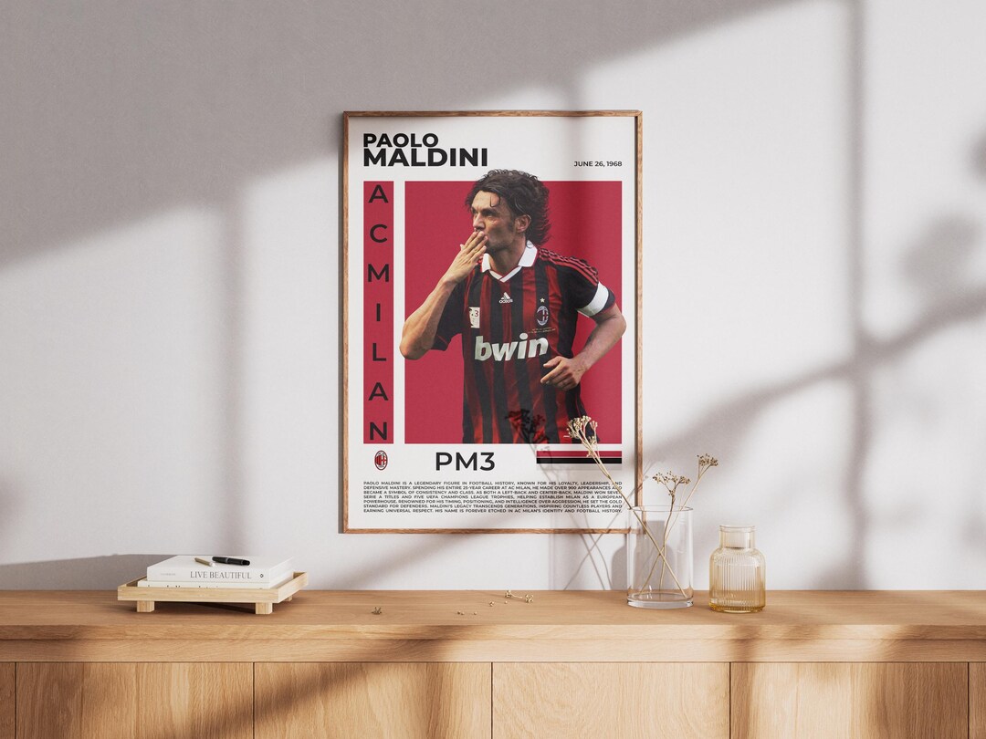 AC Milan Icons Poster Set | Maldini Kaká Ibrahimović Shevchenko Seedorf ...