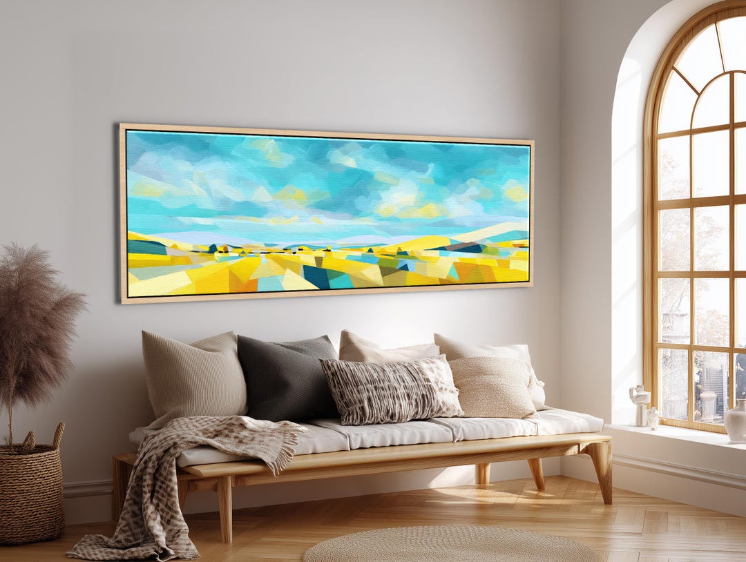 David Hockney Inspired Abstract Landscape Wall Art - Colorful ...