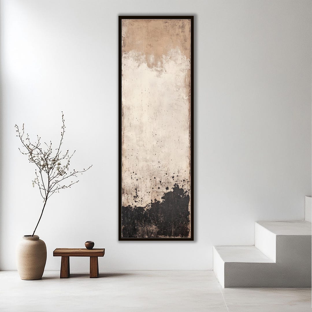 Japandi Calm Decor - Arte de Parede Abstrata Minimalista - Tons ...