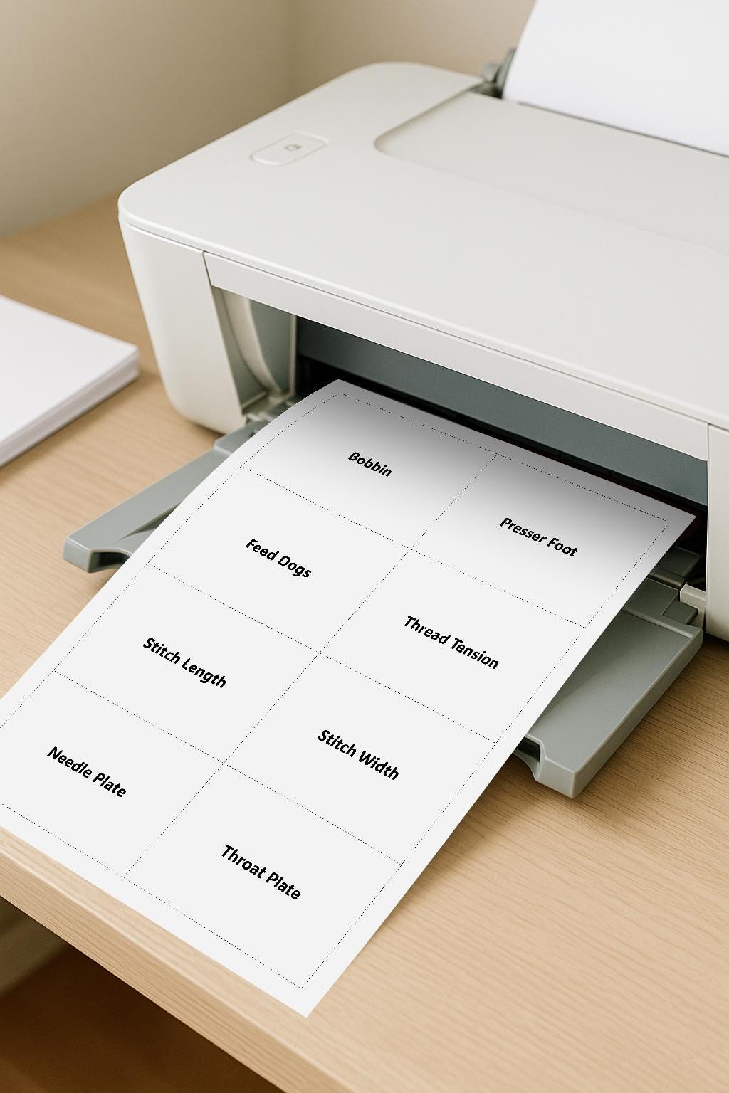 Sewing Machine Terminology Flashcards: Beginner Sewing Terms Printable ...