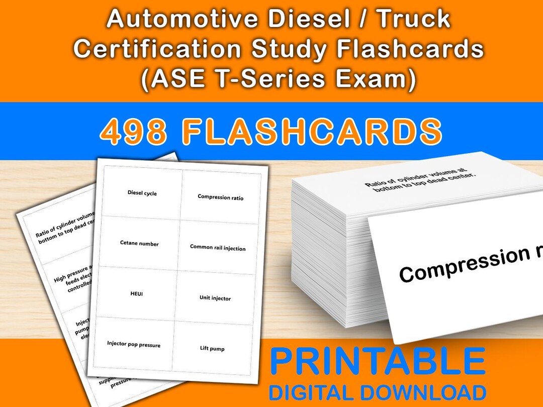 Automotive Diesel / Truck Certification Flashcards | 498 Study Cards ...