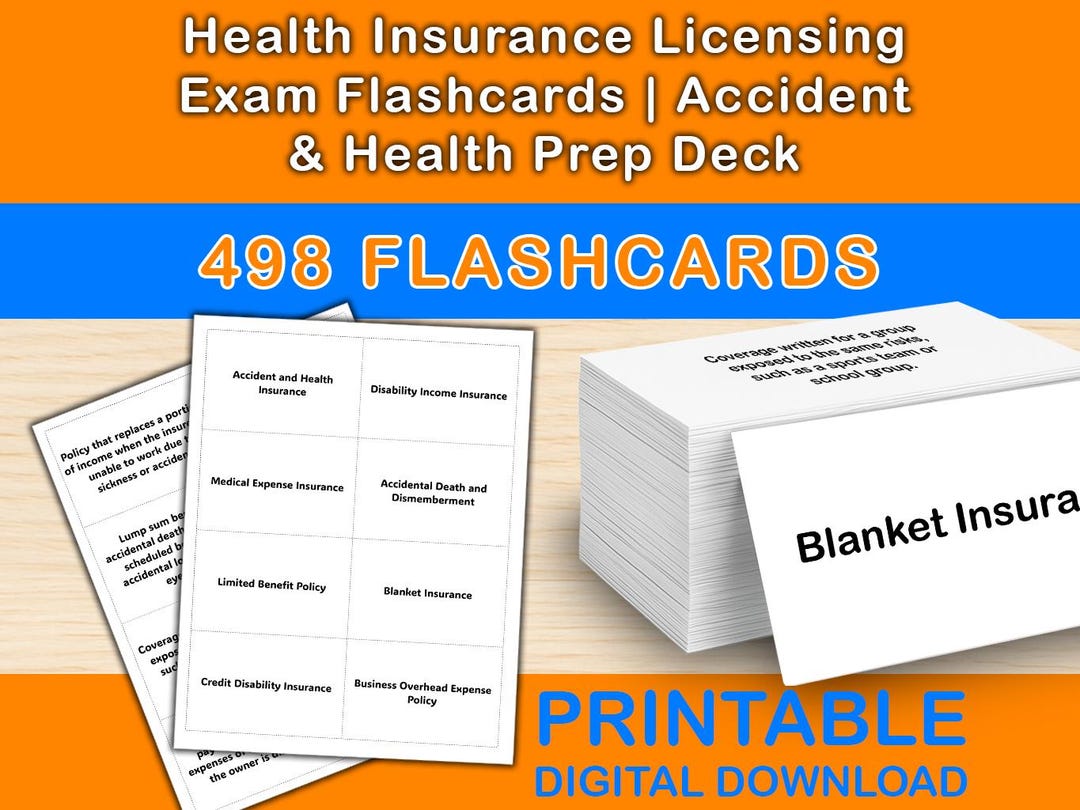 Health Insurance Licensing Exam Flashcards | 498 Study Cards | Accident ...