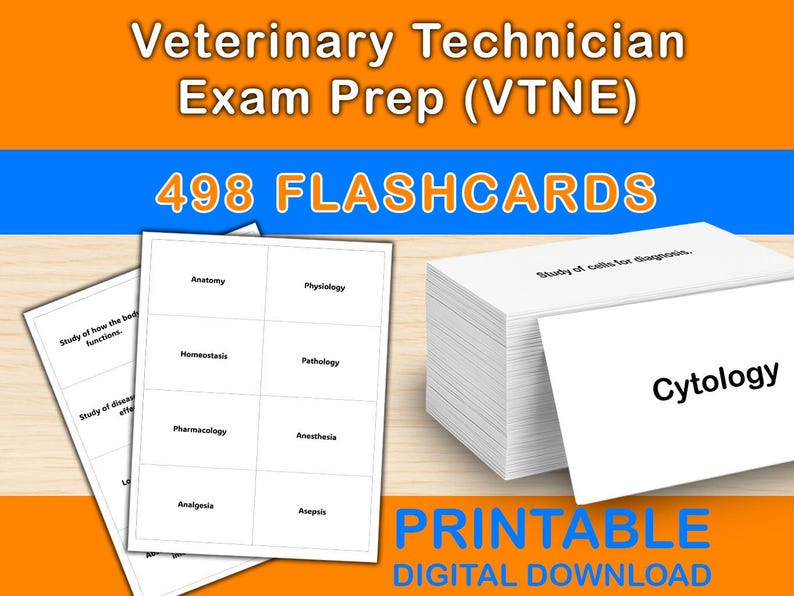 Veterinary Technician Exam Prep Flashcards | 494 Digital Study Cards ...