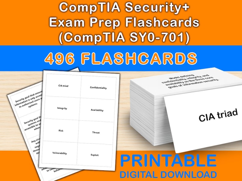 Comptia Security+ Exam Prep Flashcards (comptia SY0-701) - Etsy
