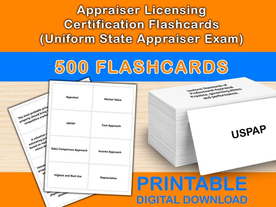 Appraiser Licensing Certification Flashcards | 500 Digital Study Cards ...