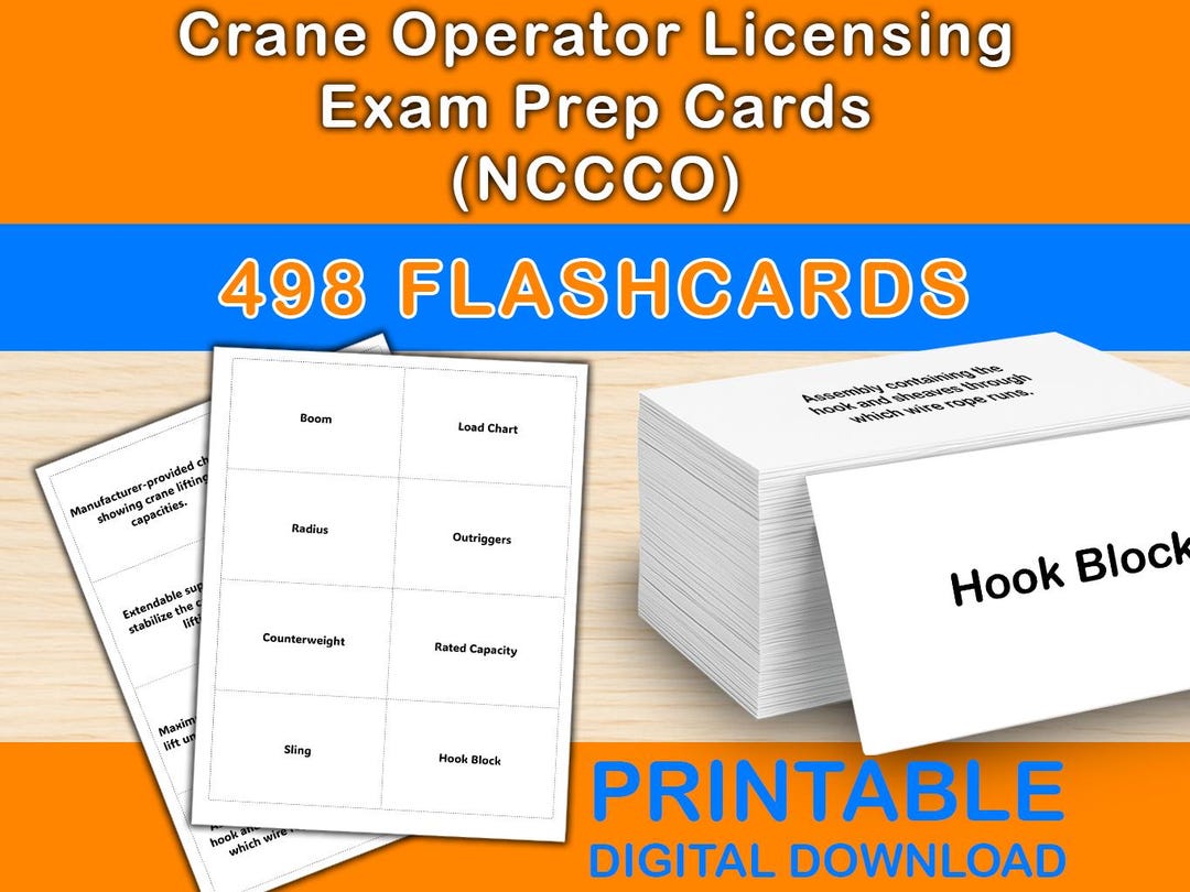 Crane Operator Licensing Exam Prep Flashcards (NCCCO Certification ...